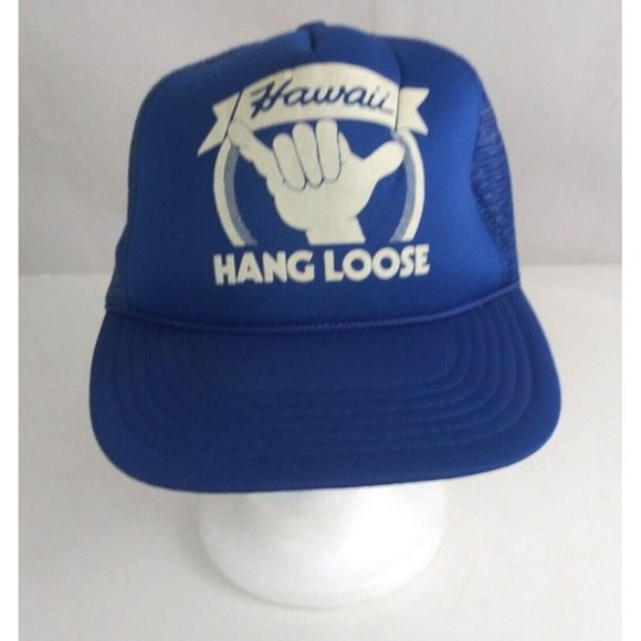 Hawaiian Headwear | Accessories | Vintage Hawaii Hang Loose Blue Corded ...